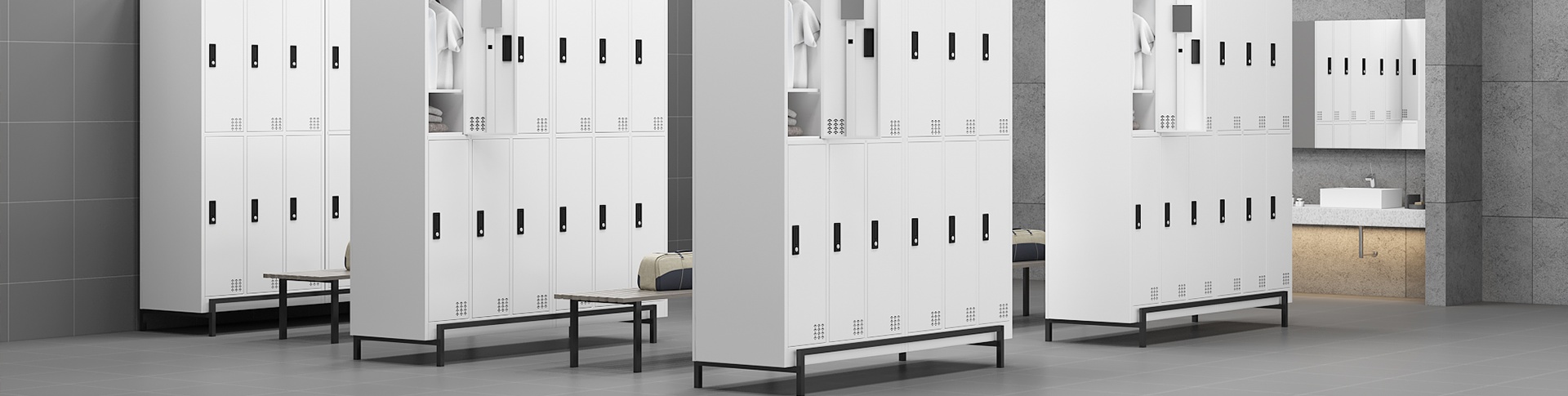 3 Door Compartment Steel Locker - Fubao Office Furniture