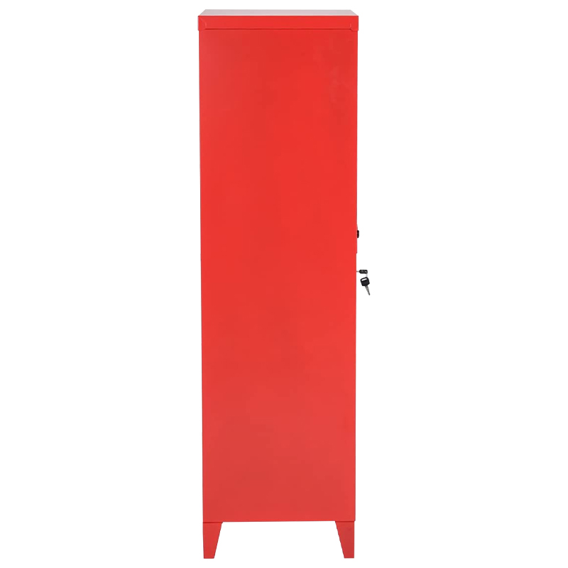 red steel locker, 1 door wardrobe cabinet, metal locker storage cabinet